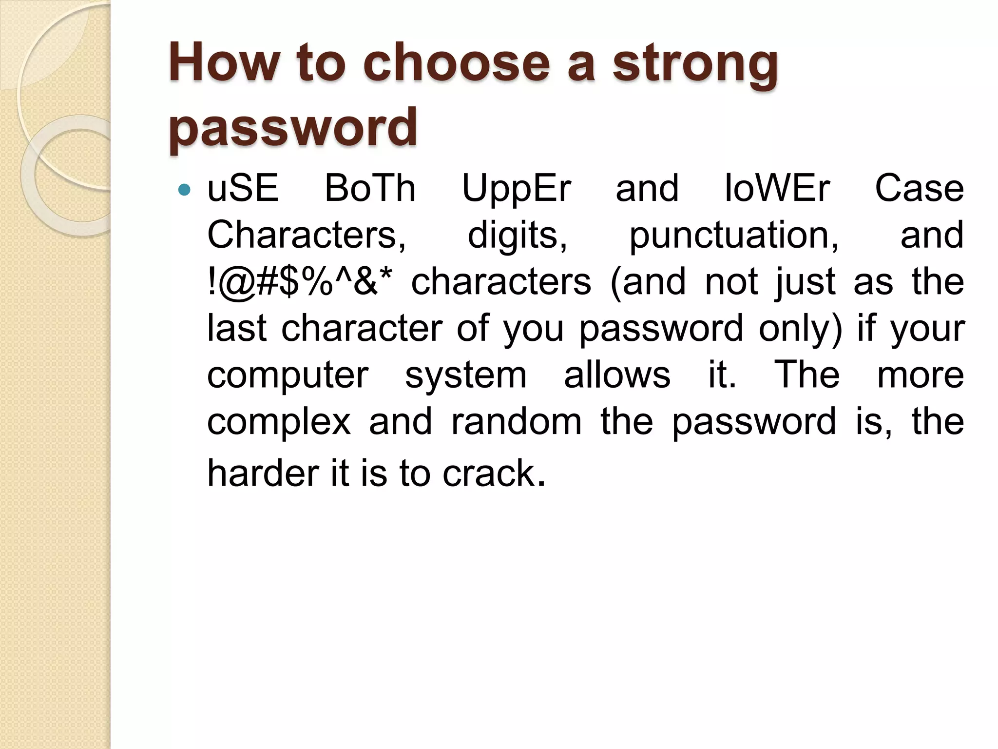 Password selection,piggybacking- | PPTX