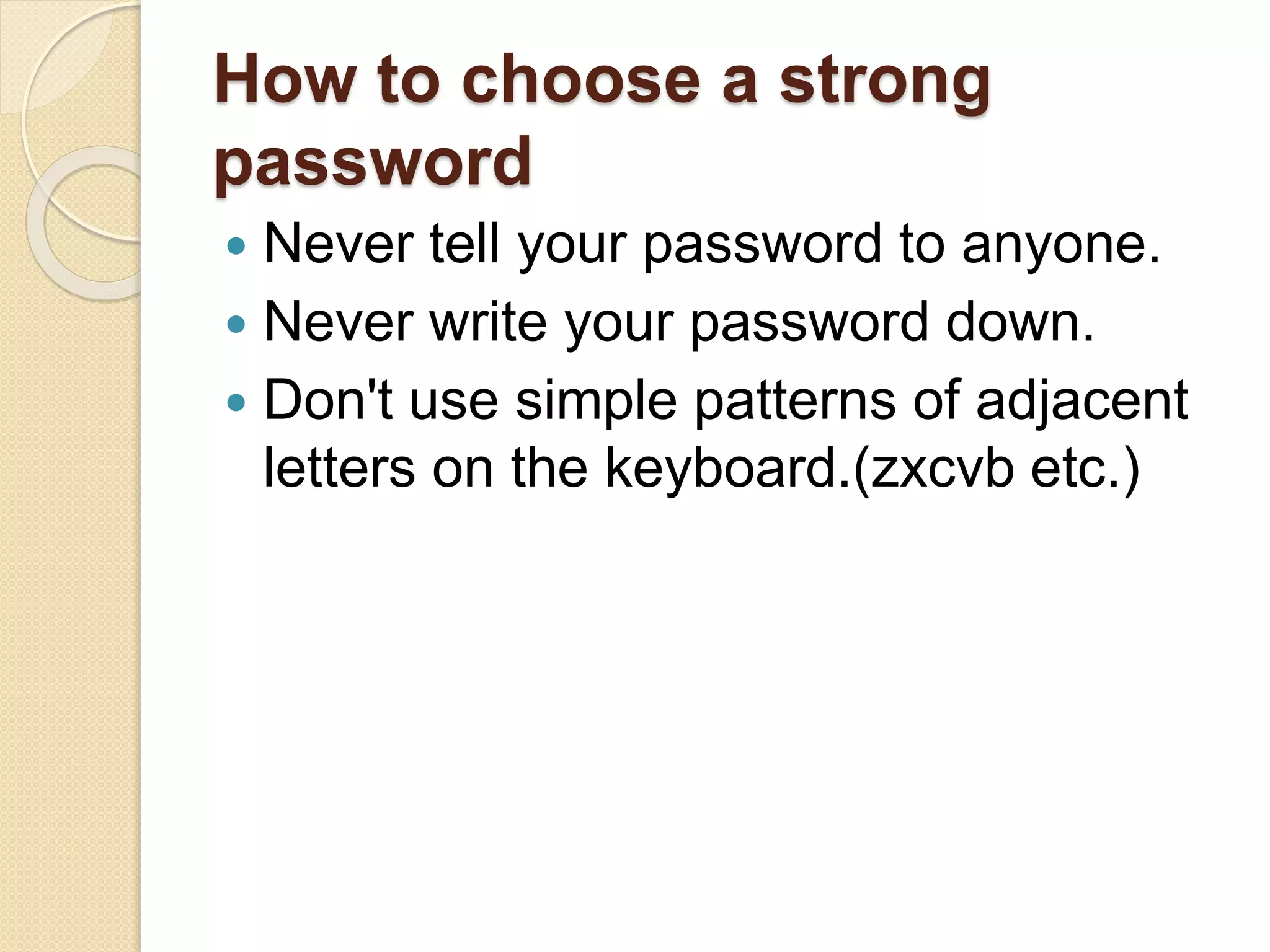 Password selection,piggybacking- | PPTX