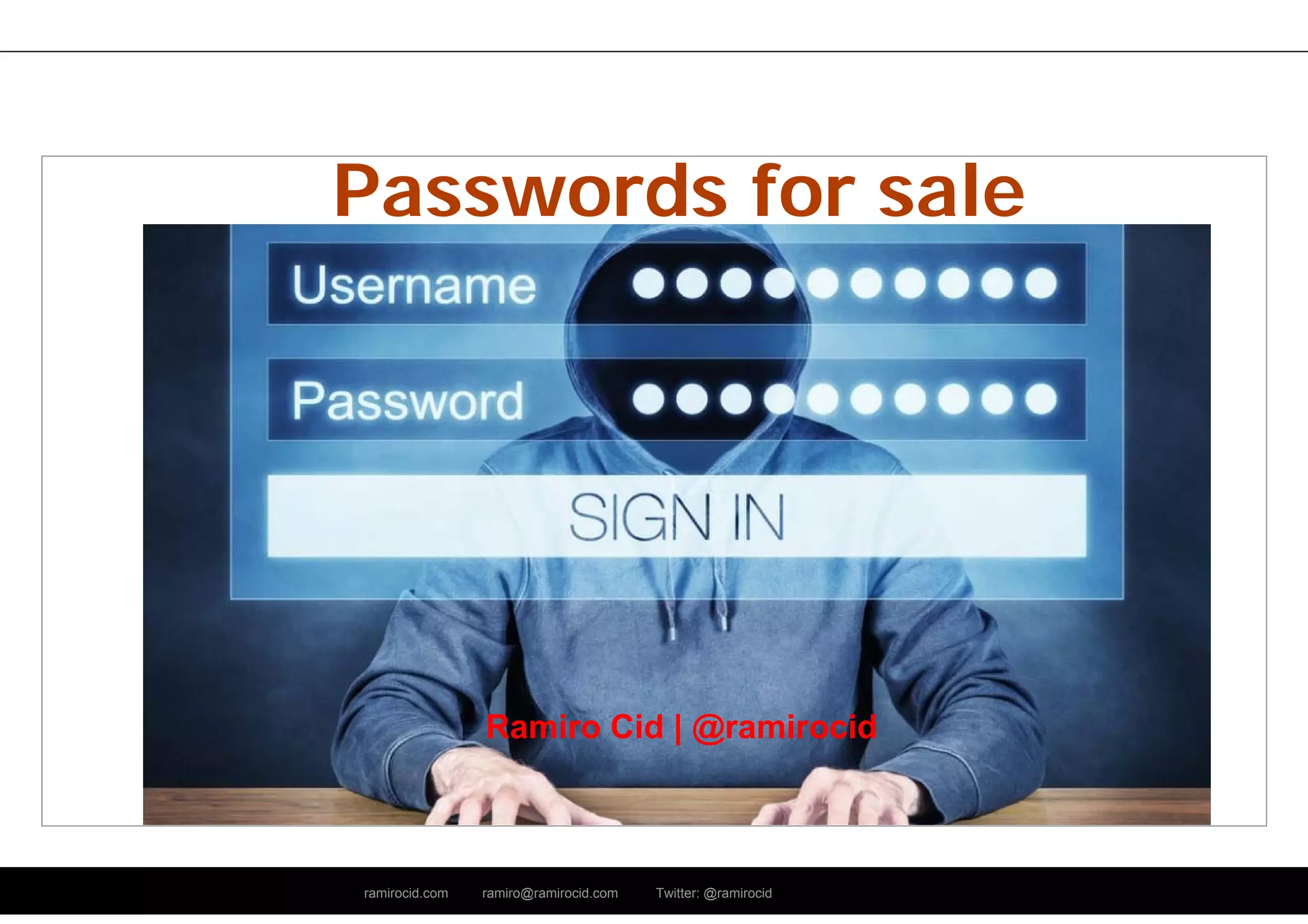 Passwords for sale | PDF