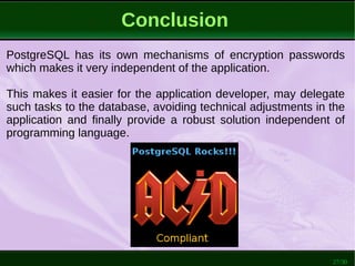 PostgreSQL: How to Store Passwords Safely | PDF
