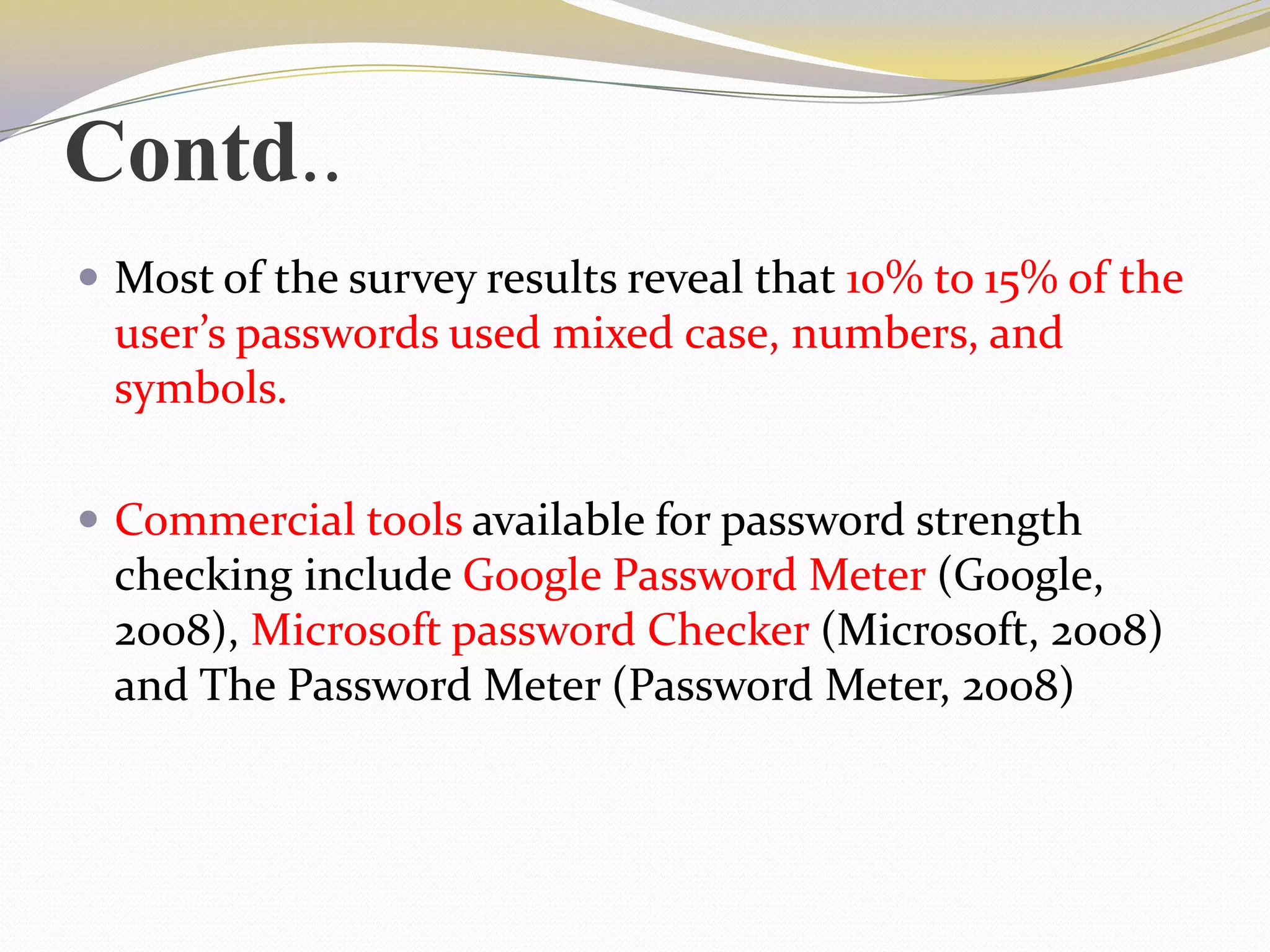 Password strength svm | PPTX