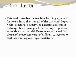 Password strength svm | PPTX