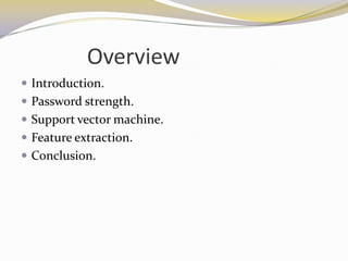 Password strength svm | PPTX