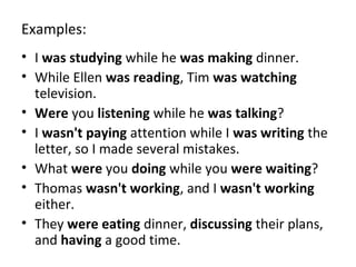 Past continuous tense | PPT