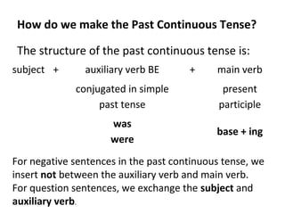 Past continuous tense | PPT