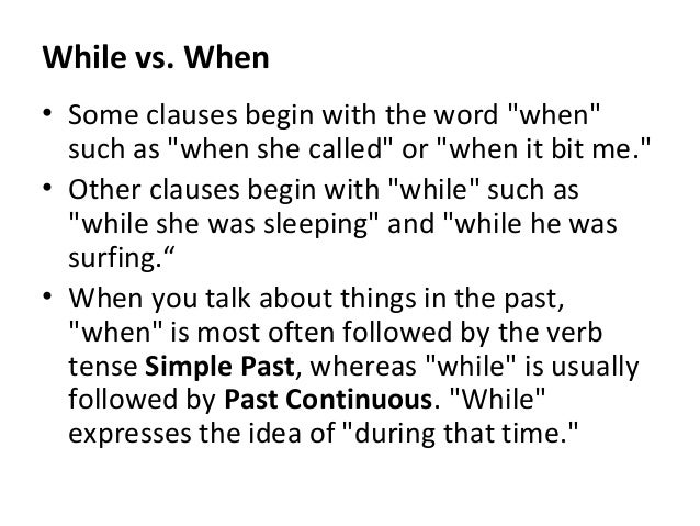 Past continuous tense