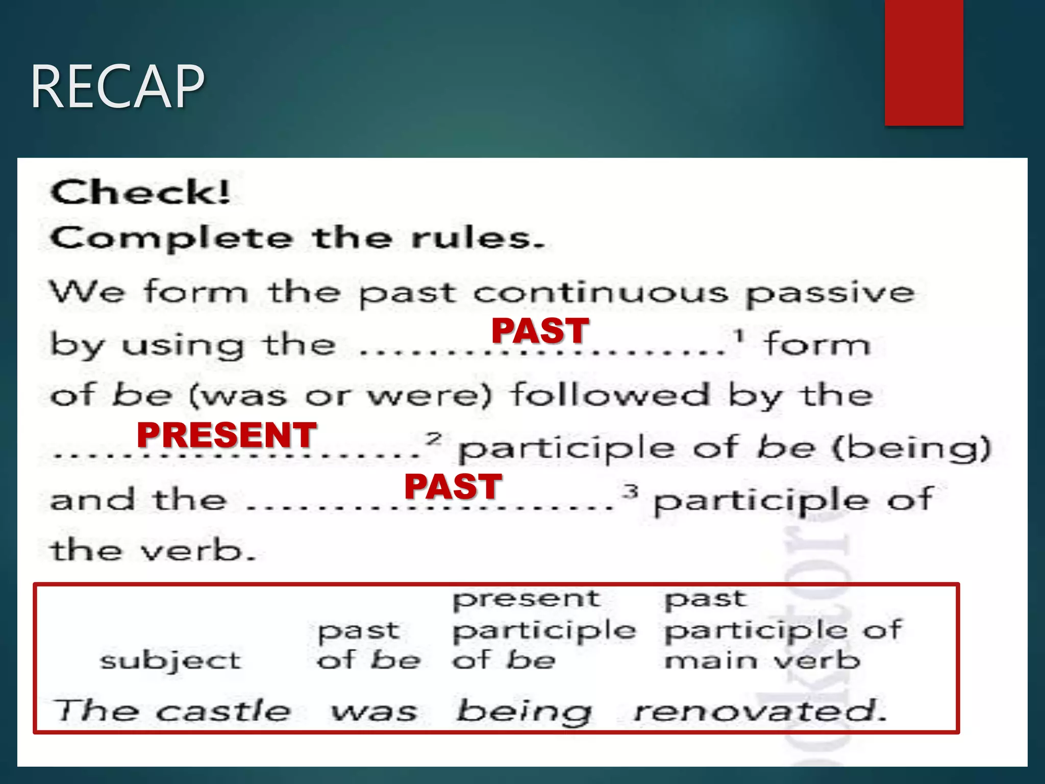 past-continuous-passive-voice | PPTX