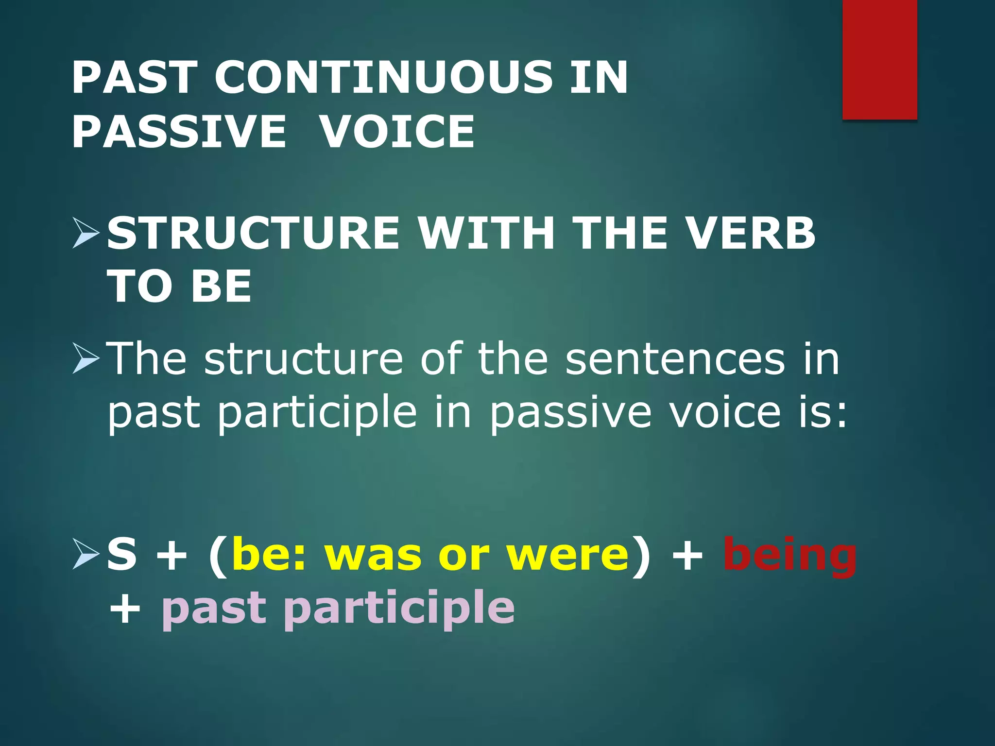 past-continuous-passive-voice | PPTX
