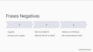 Simpe Past Tense - como se forma o passado simples in English | PPT