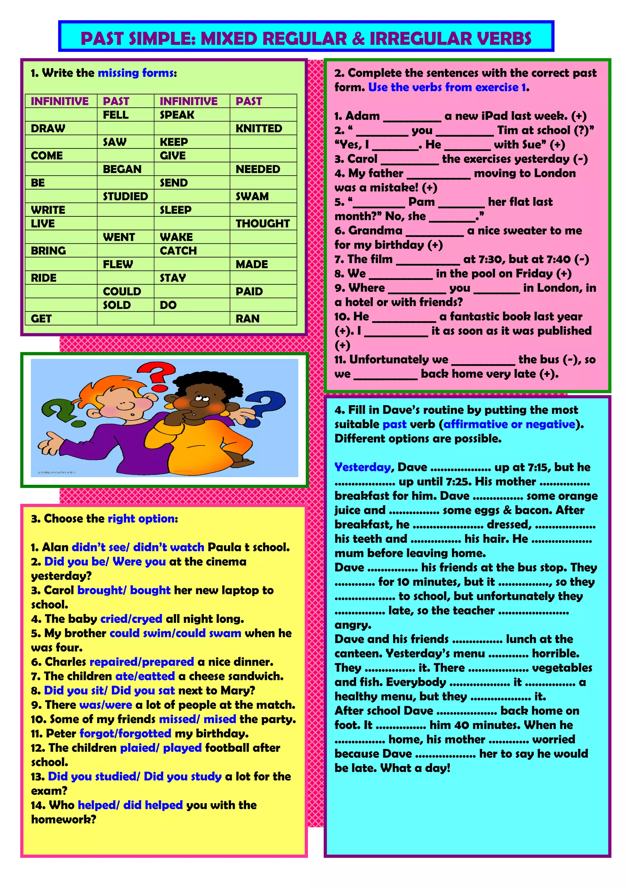 Past simple-mixed-regular-irregular-verbs | DOC