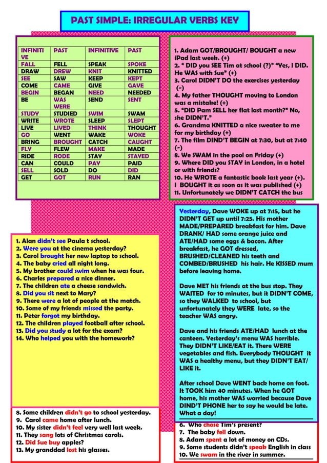 Past simple-mixed-regular-irregular-verbs | DOC