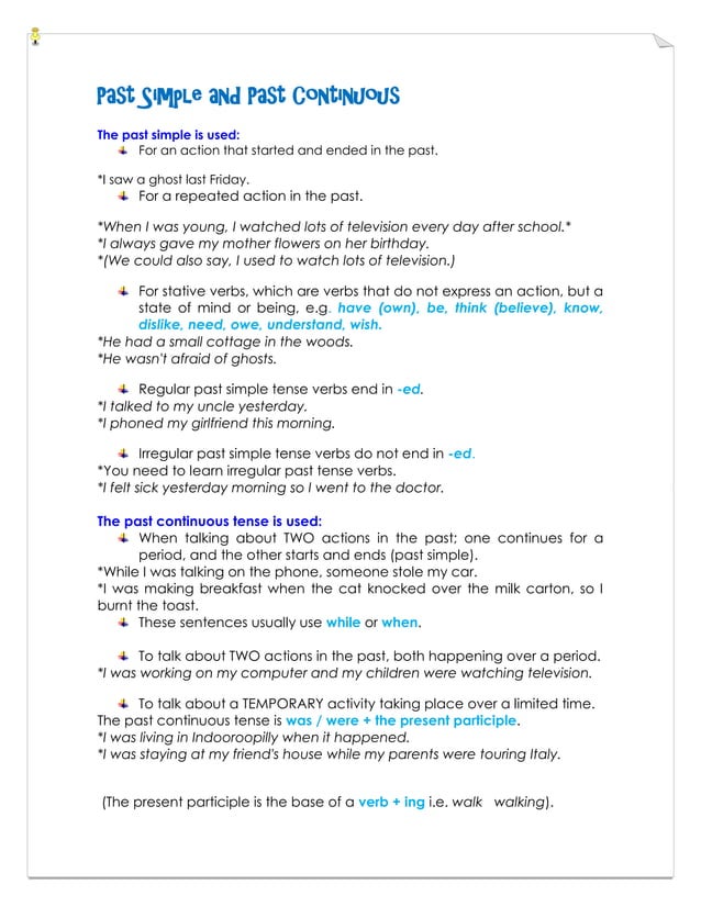Past simple-past-continous-exercises | PDF