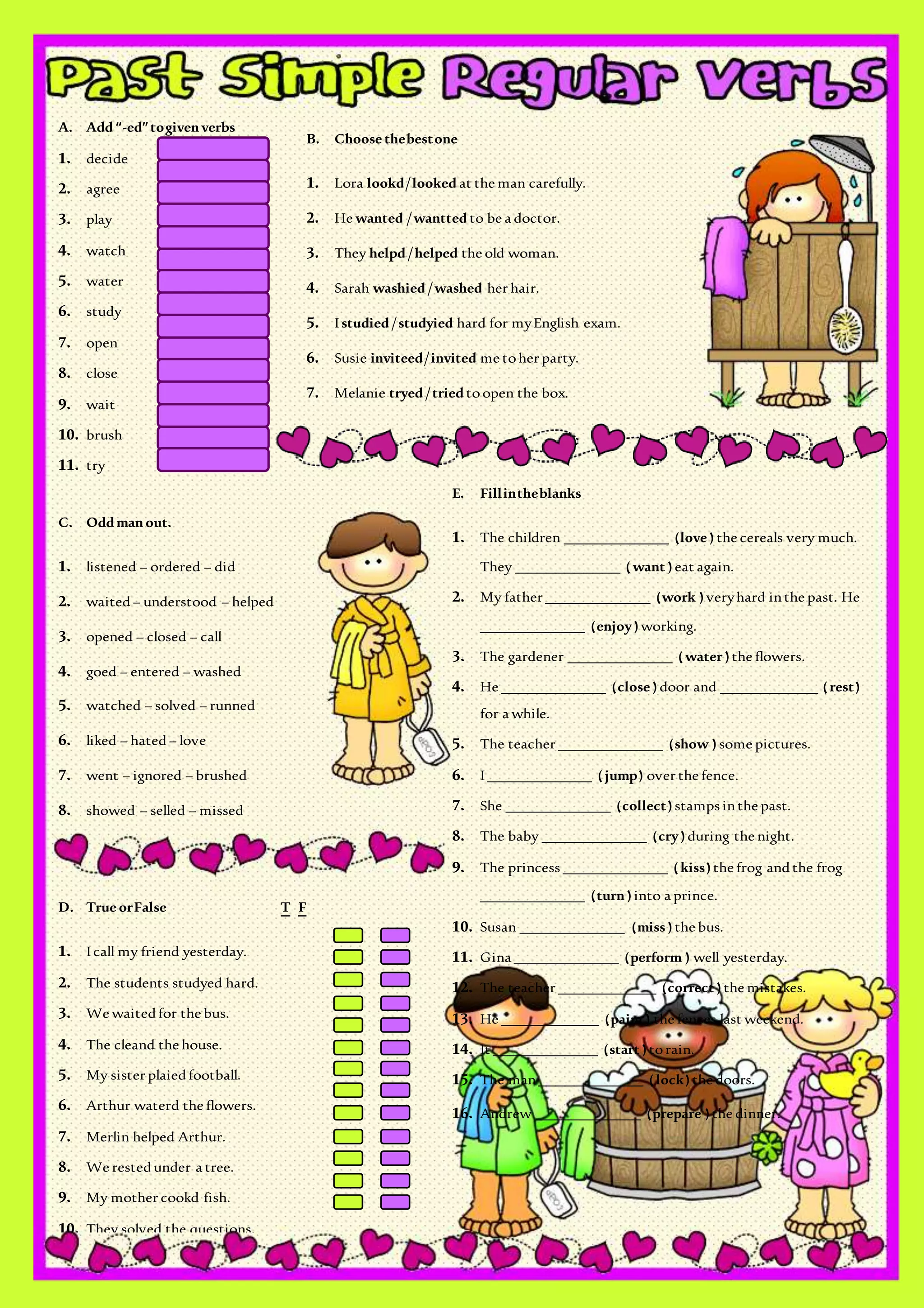 Past simple-regular-verbs 23188 | DOC