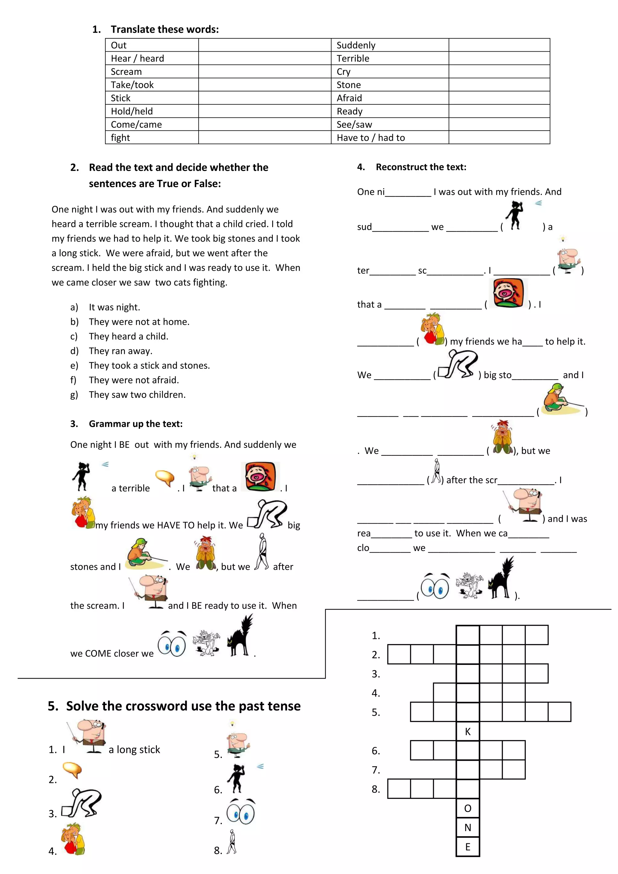 Past simple-story scream-original_ws_better | PDF