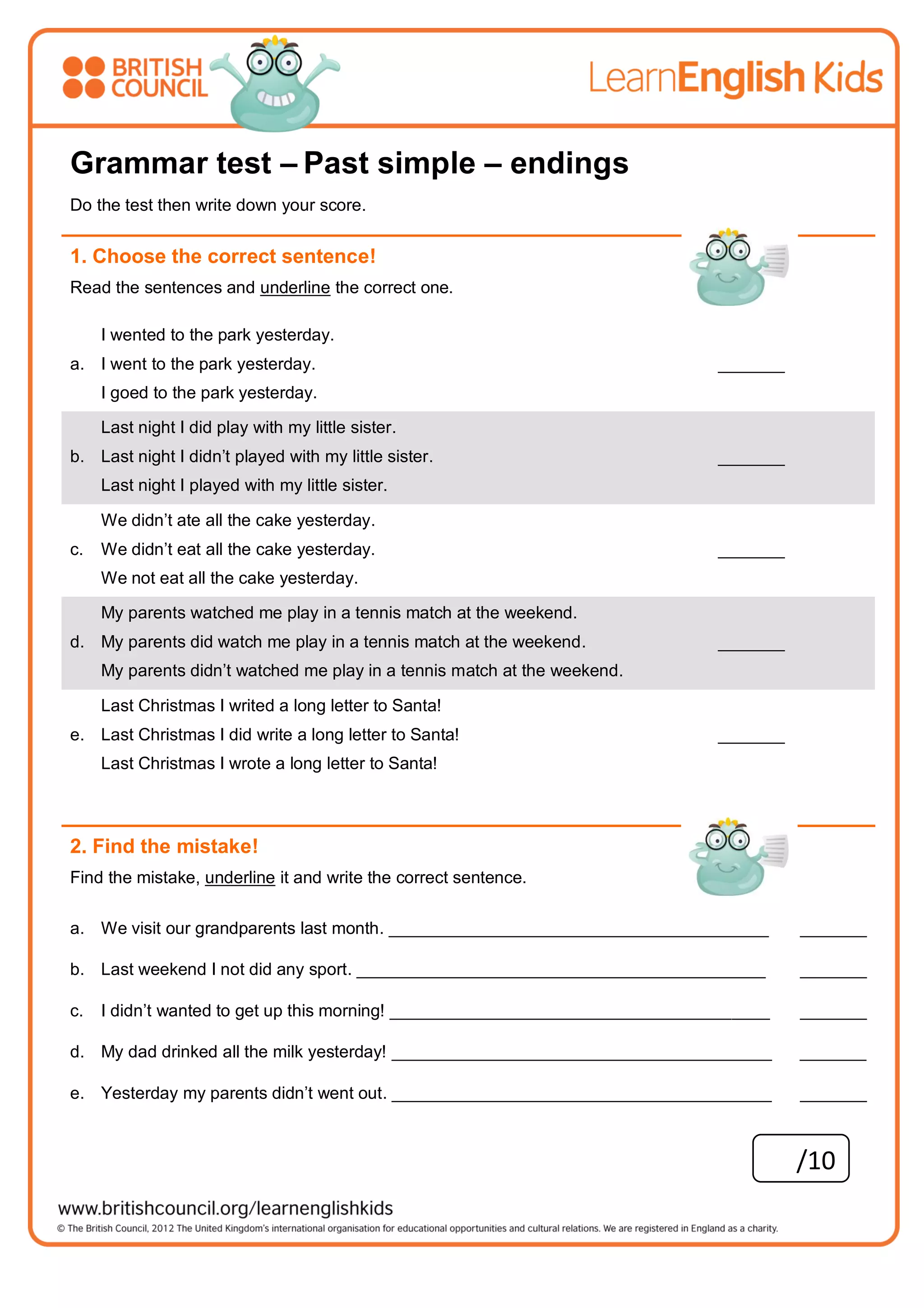 Past simple-worksheet 2 | PDF