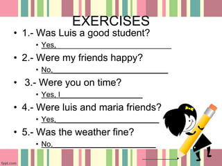 Past tense verb to be | PPTX
