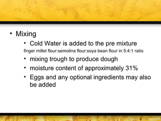 Finger millet Pasta | PPT