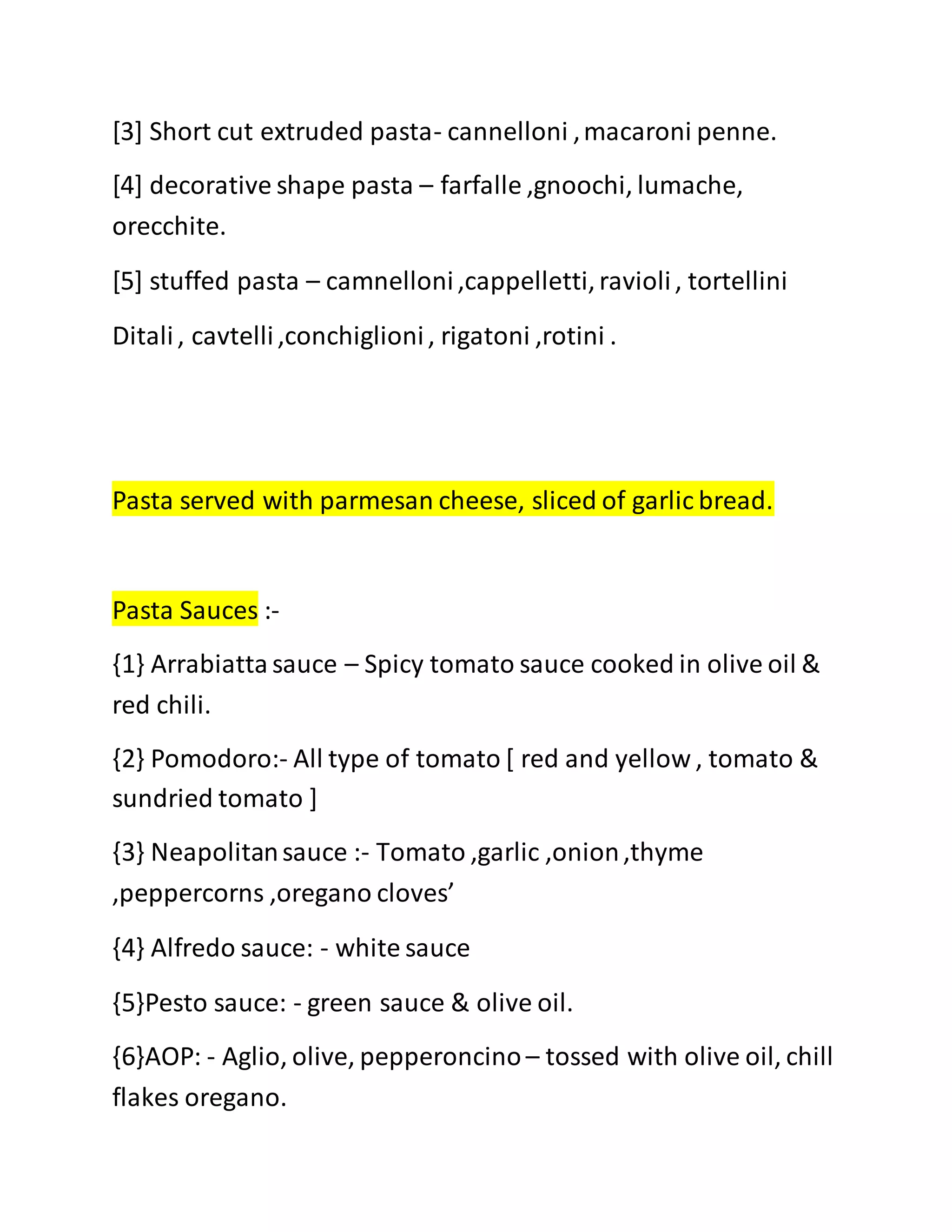 Pasta | DOCX