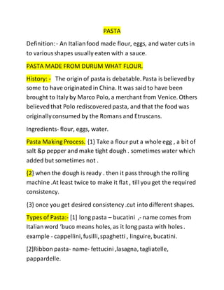 Pasta | DOCX
