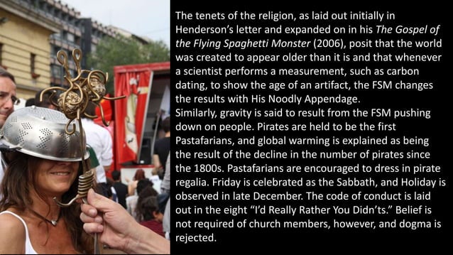 Flying Spaghetti Monster | PPTX | Christianity | Religion & Spirituality