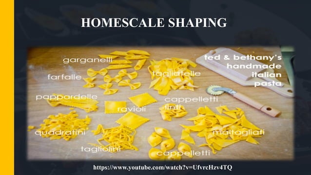 Pasta, types, ingredients, mixing operation, extrusion, importance ...