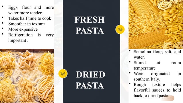 Pasta, types, ingredients, mixing operation, extrusion, importance ...