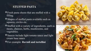 Pasta, types, ingredients, mixing operation, extrusion, importance ...