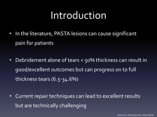 PASTA Bridge - A New Technique in PASTA Repairs: A Biomechanical ...