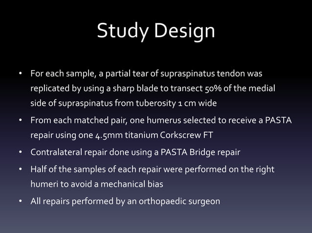 PASTA Bridge - A New Technique in PASTA Repairs: A Biomechanical ...