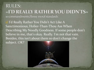 Pastafarianism Commandments