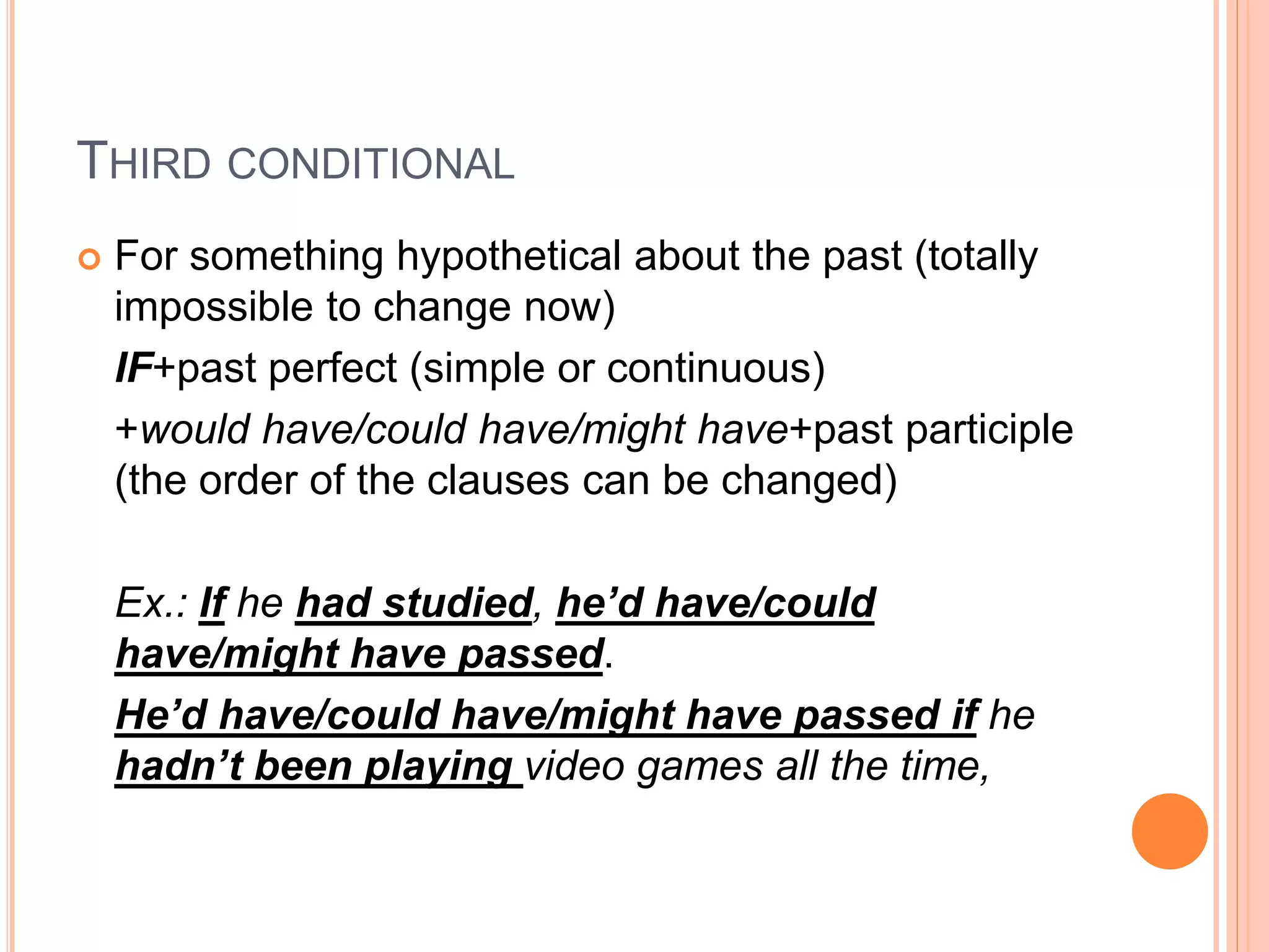 Past and mixed conditionals | PPT