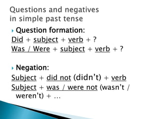 Past and Past Continuous Verb Tenses | PPSX
