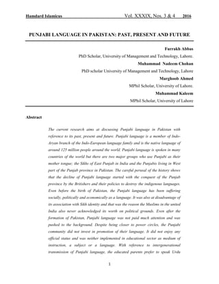Past and present of Punjabi a brief research.pdf