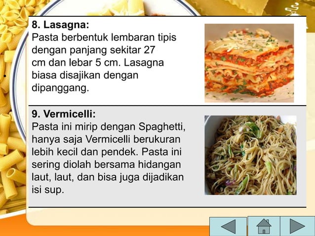 slide show milik nina kurnia , mengenai mteri pasta | PPTX