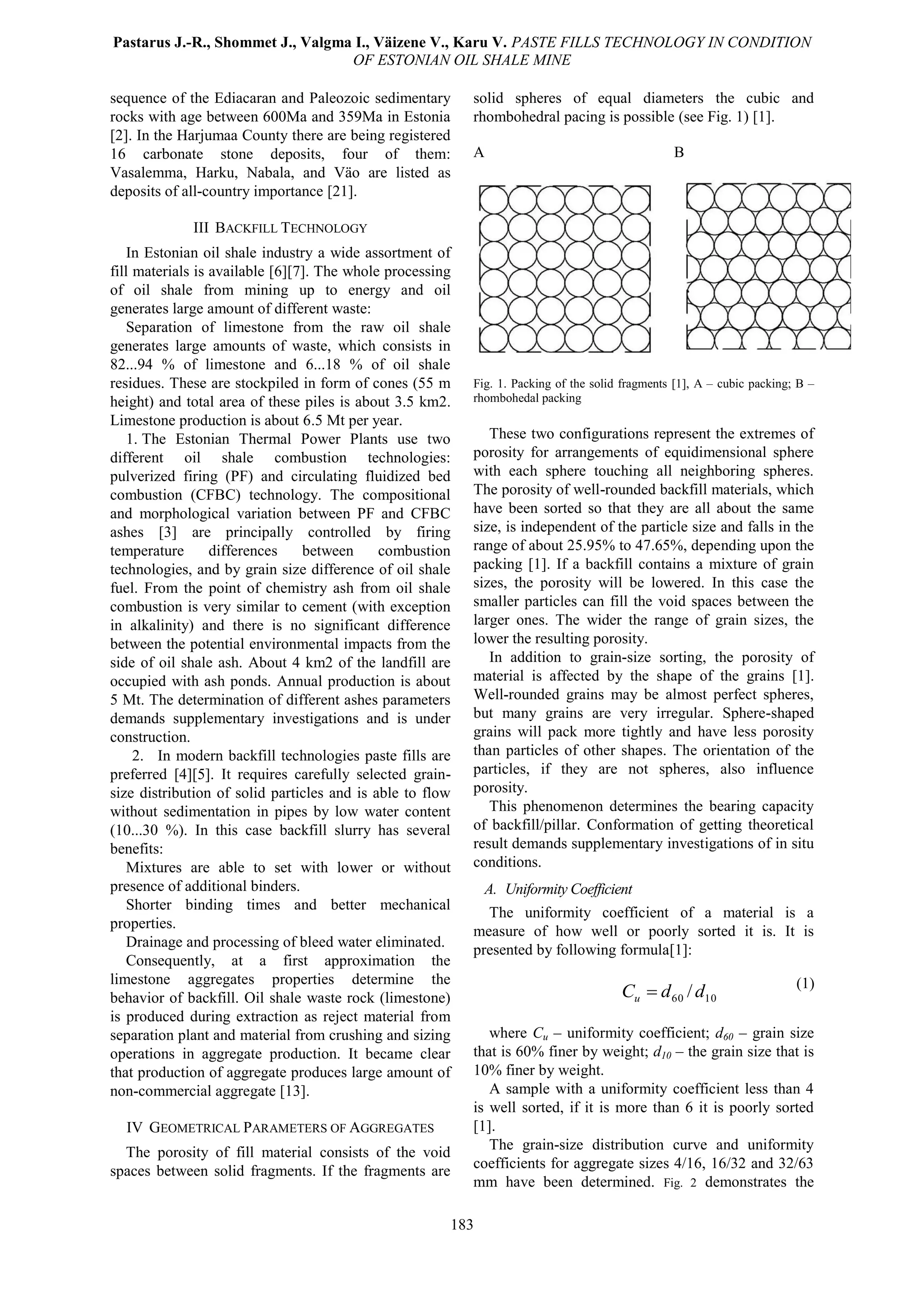 Pastarus paste-fills-technology-in-condition-of-estonian-oil-shale-mine | PDF