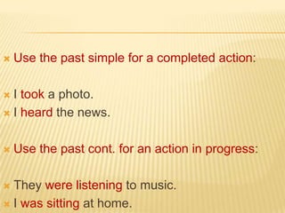 The Past Continuous Tense | PPTX