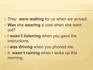 The Past Continuous Tense | PPTX