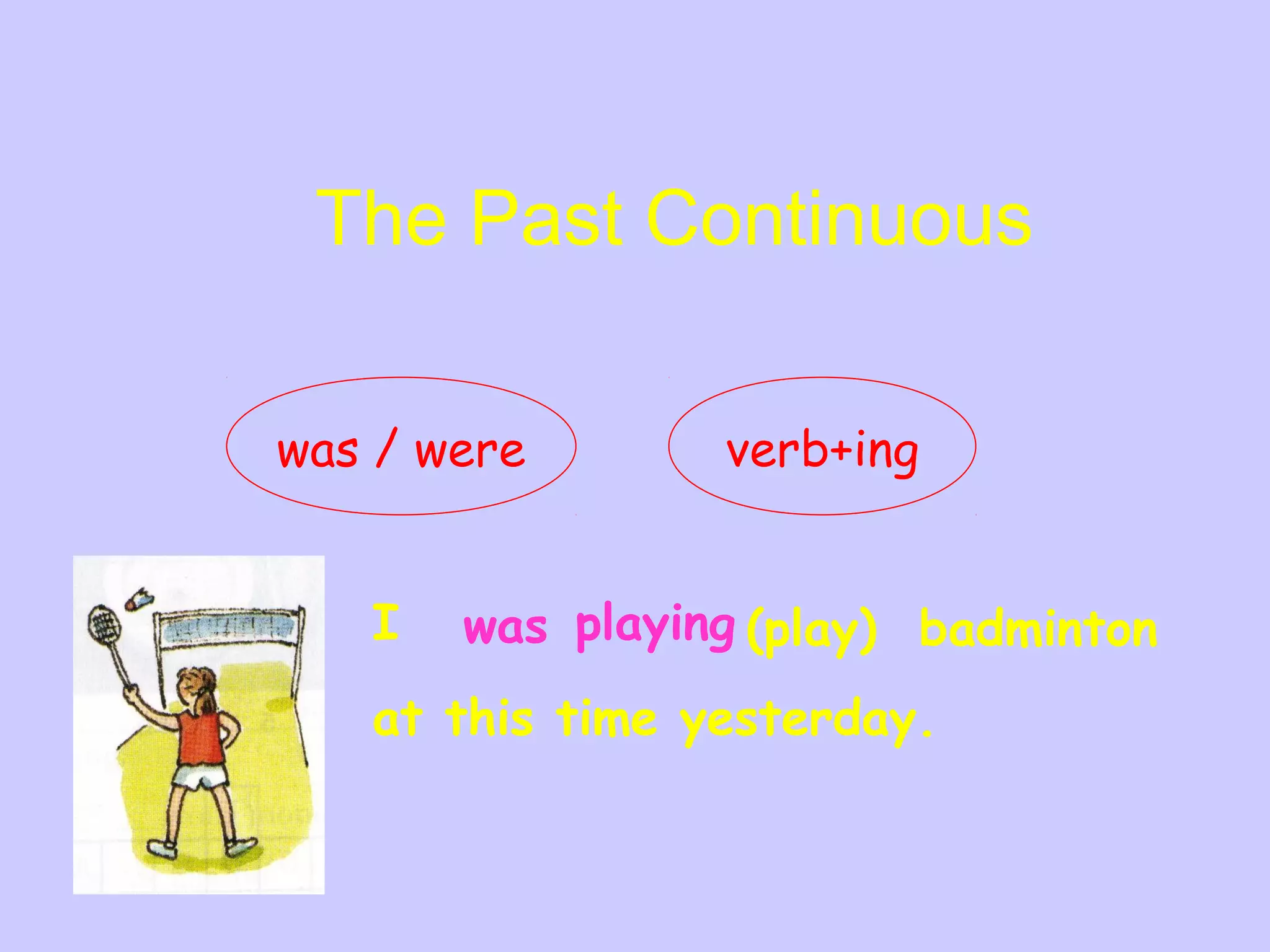 Past continous grammar examples | PPT