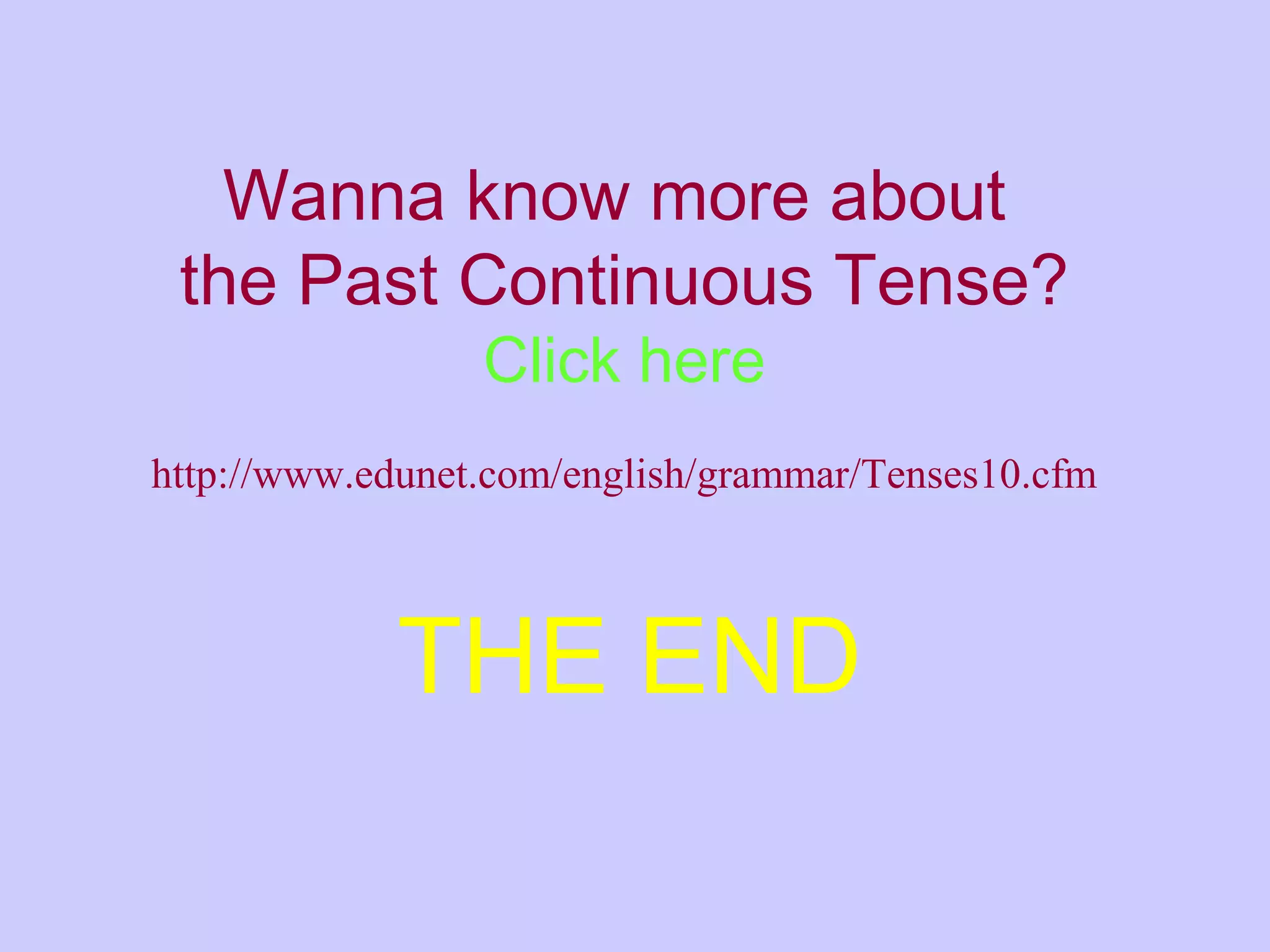 Past continous grammar examples | PPT