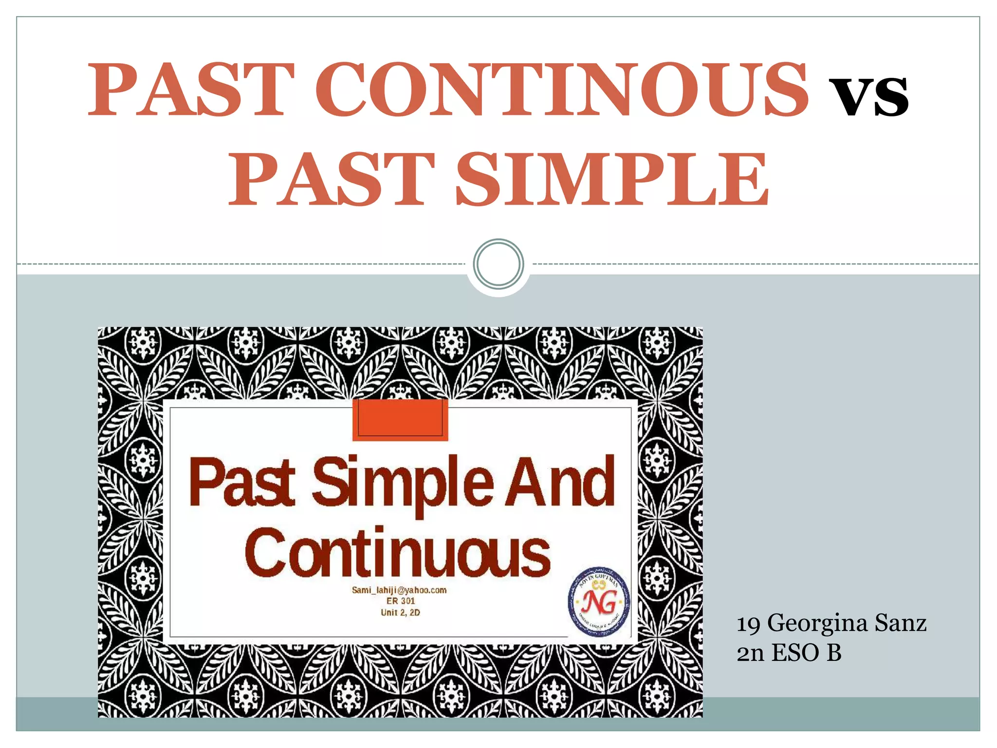 Past continous vs past simple | PPTX