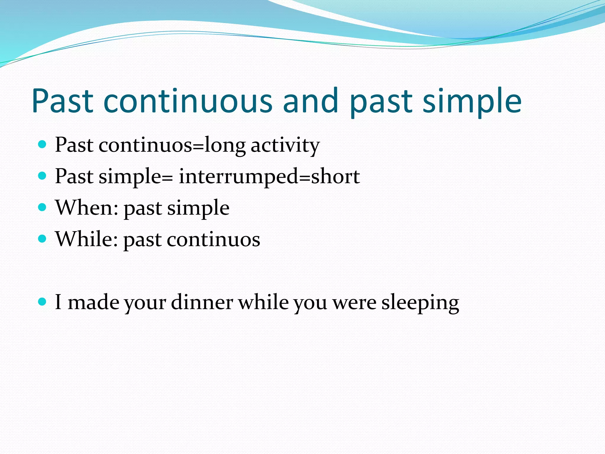 Past continous vs past simple | PPTX