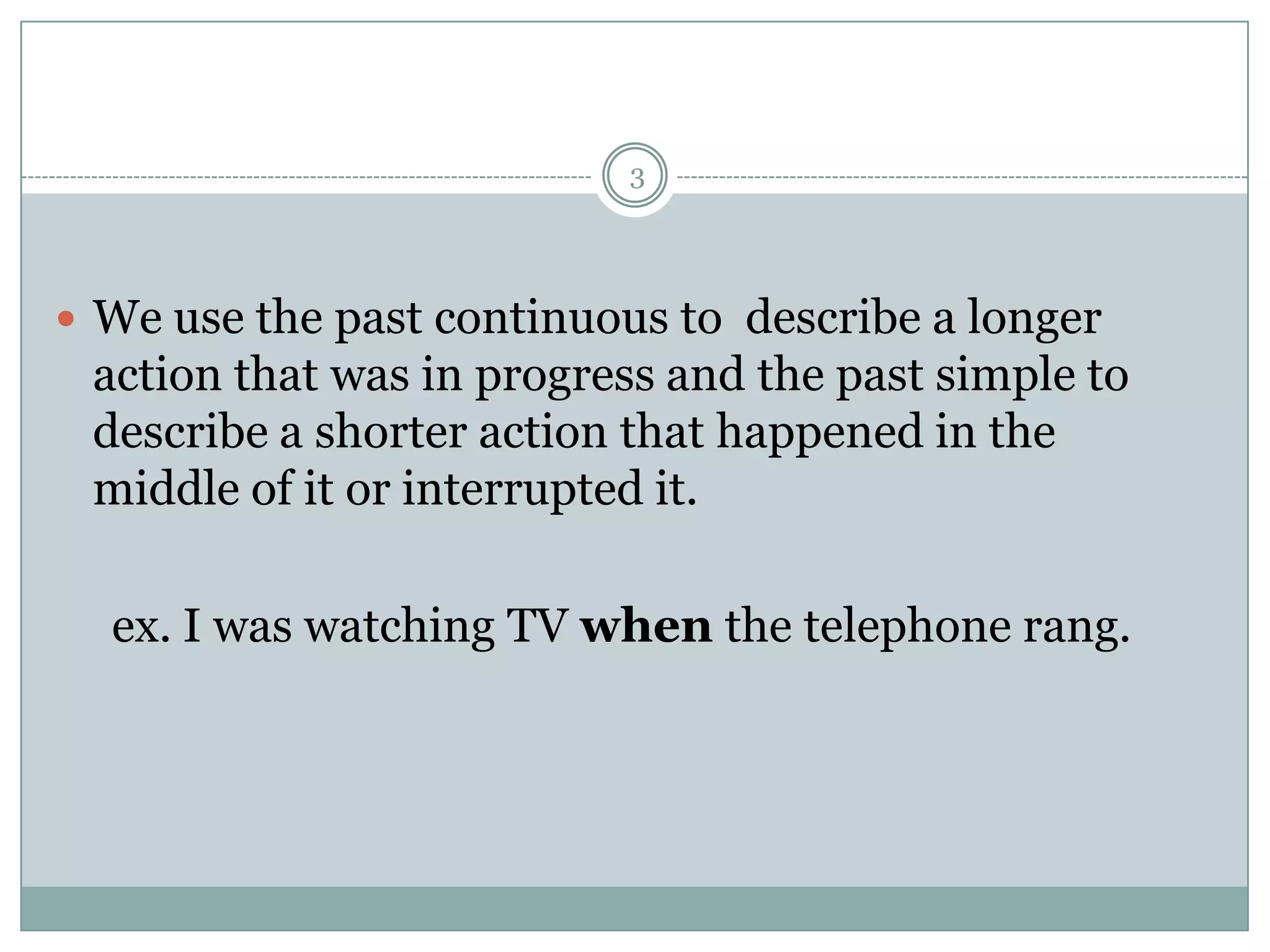 Past continuous | PPTX