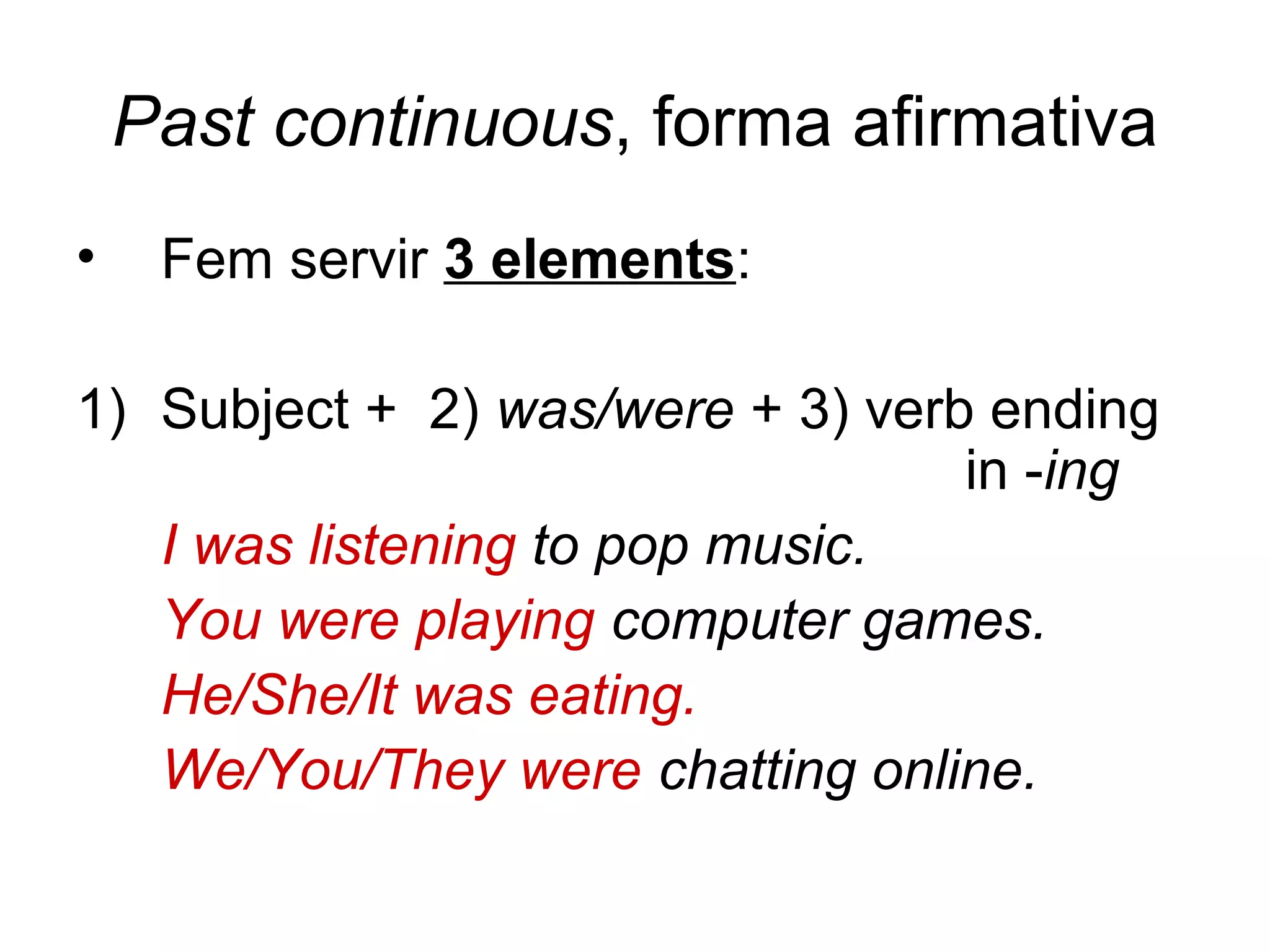 Past continuous | PPT