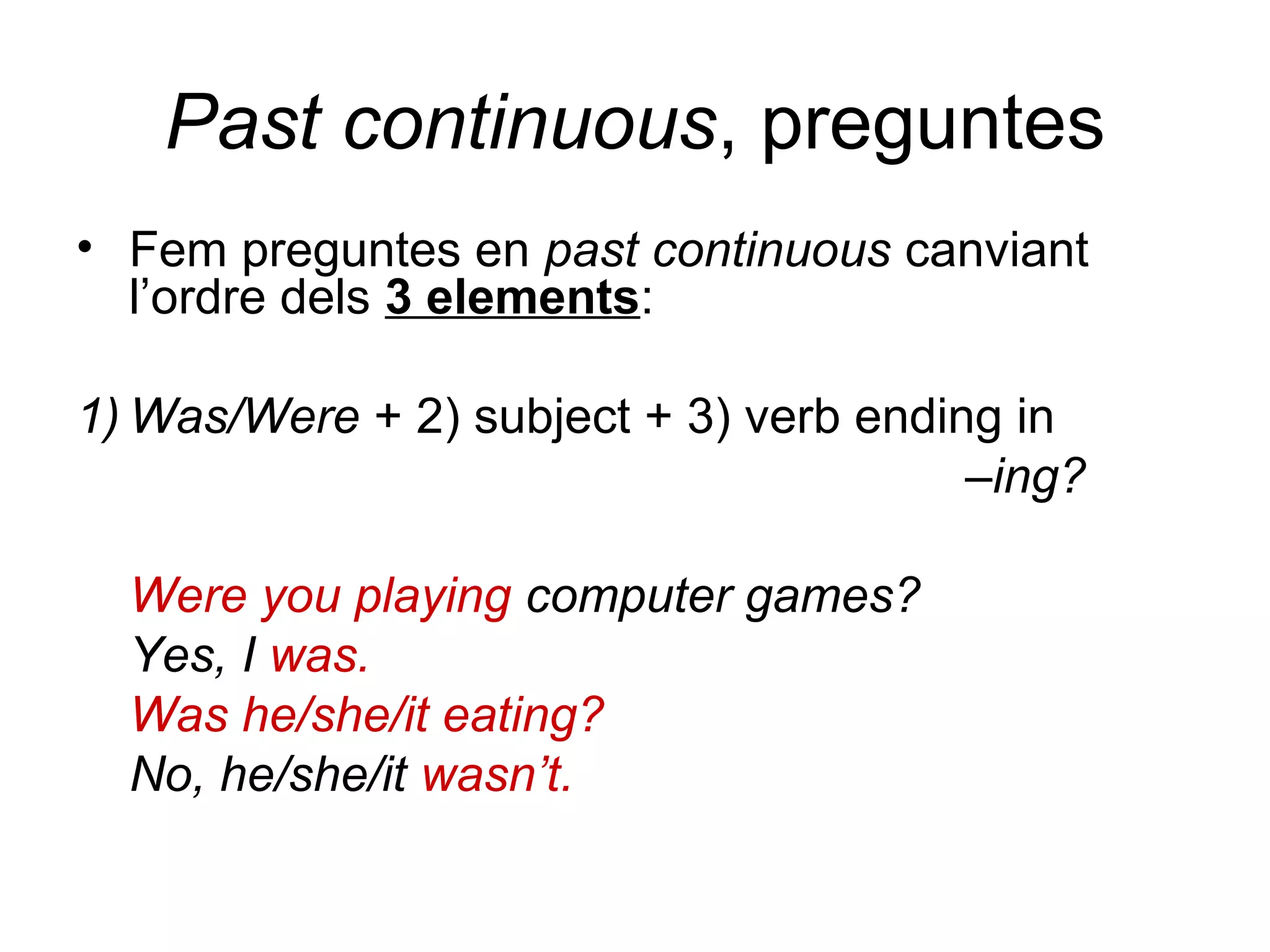 Past continuous | PPT