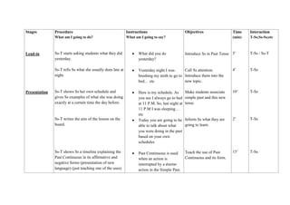 Past continuous | DOCX