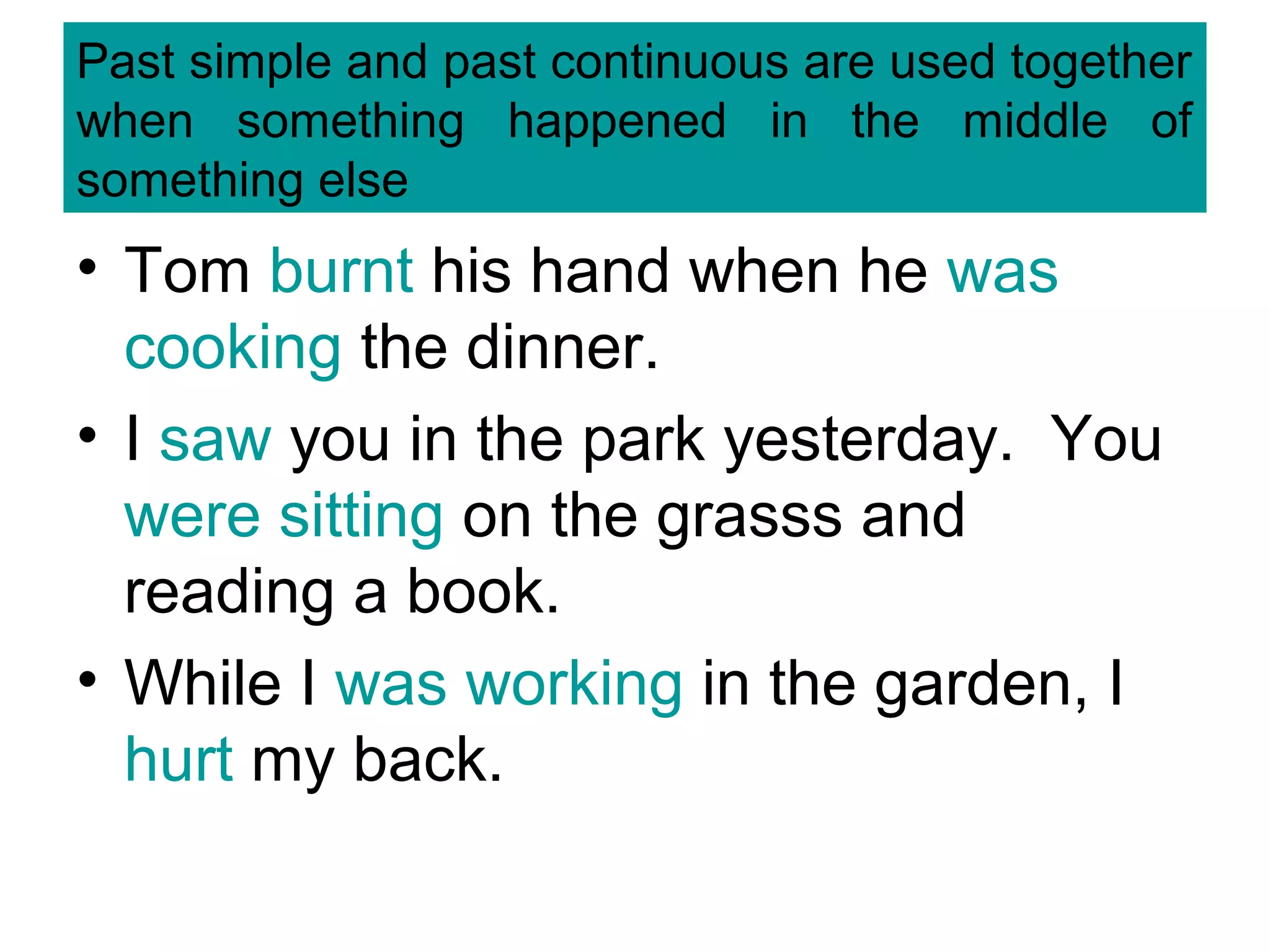 Past continuous | PPT