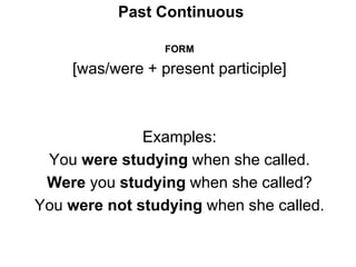 Past continuous | PPT