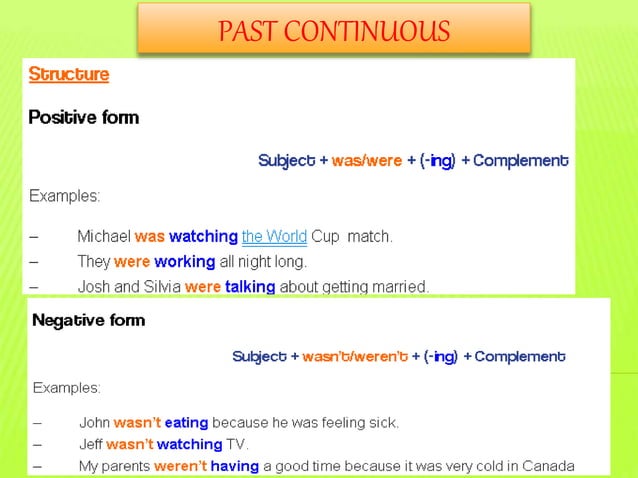 Past continuous | PPTX