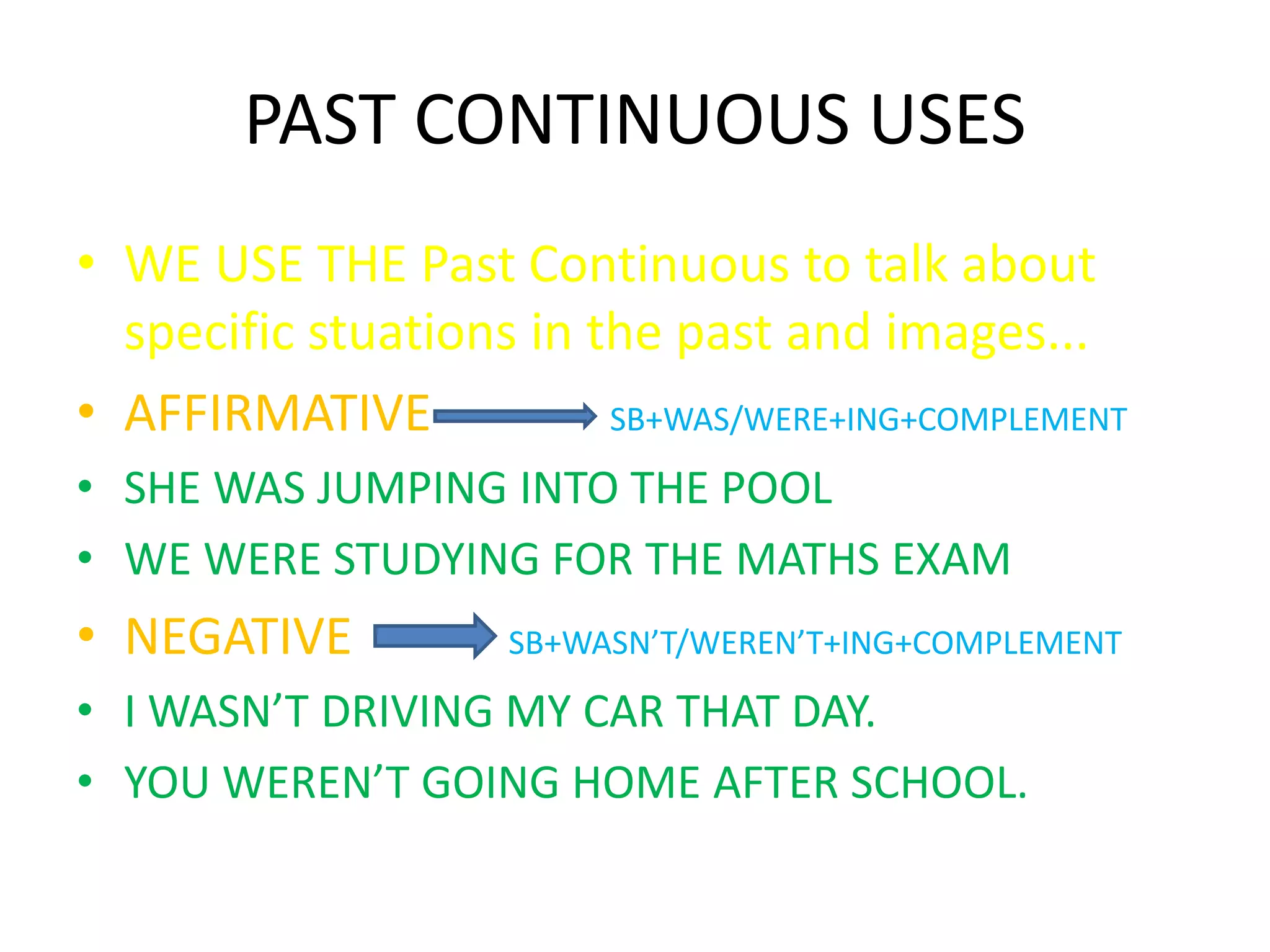 Past continuous vs. Past Simple | PPT