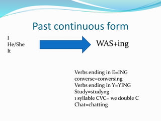 Past continuous | PPTX